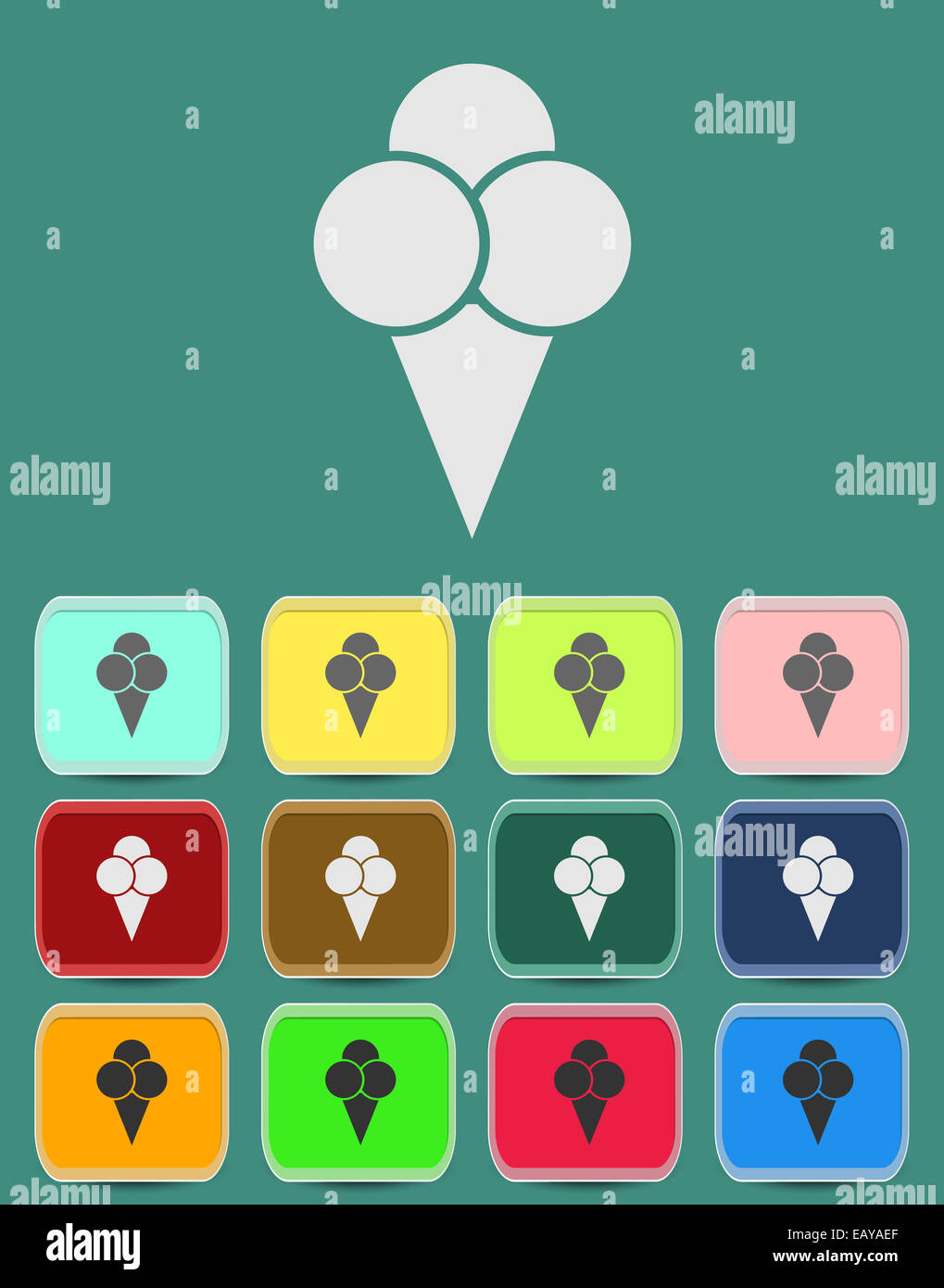 Ice cream cone icon simple hi-res stock photography and images - Alamy