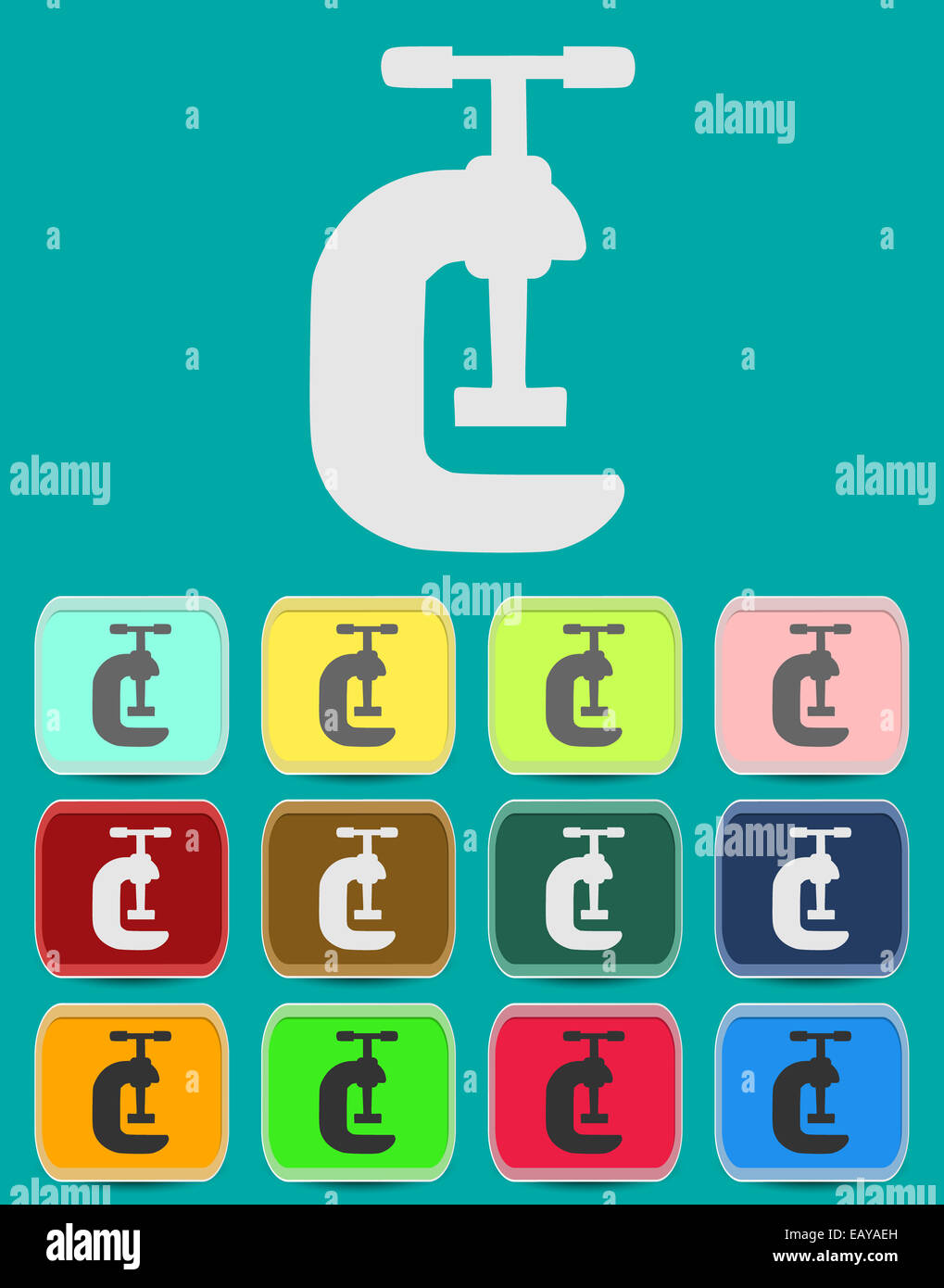 G Clamp Icon Illustration Stock Photo - Alamy