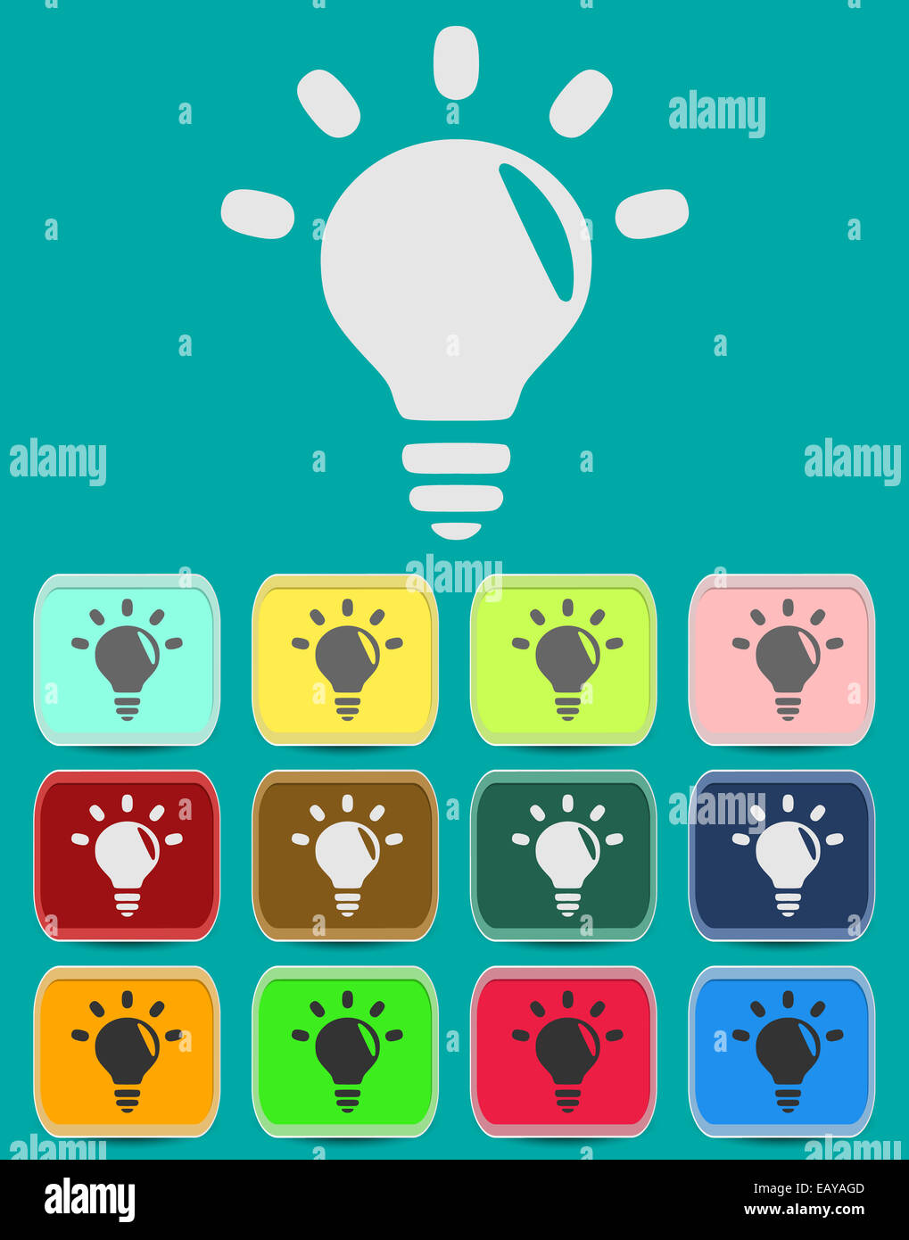 Light lamp sign icon. Idea symbol Stock Photo - Alamy