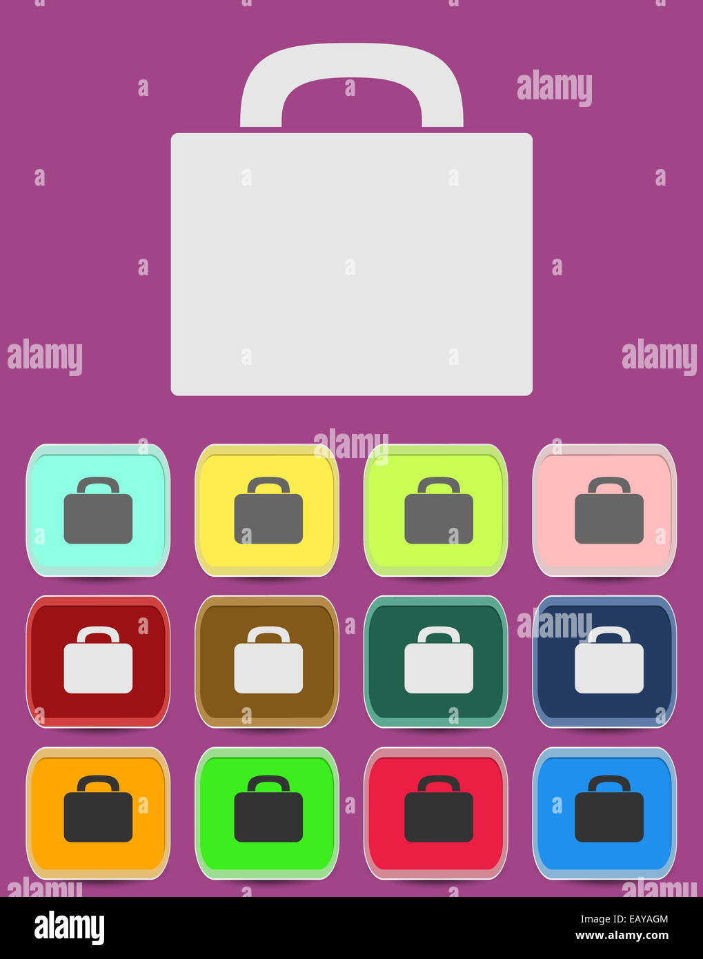 Briefcase icon, vector illustration. Flat design Stock Photo - Alamy