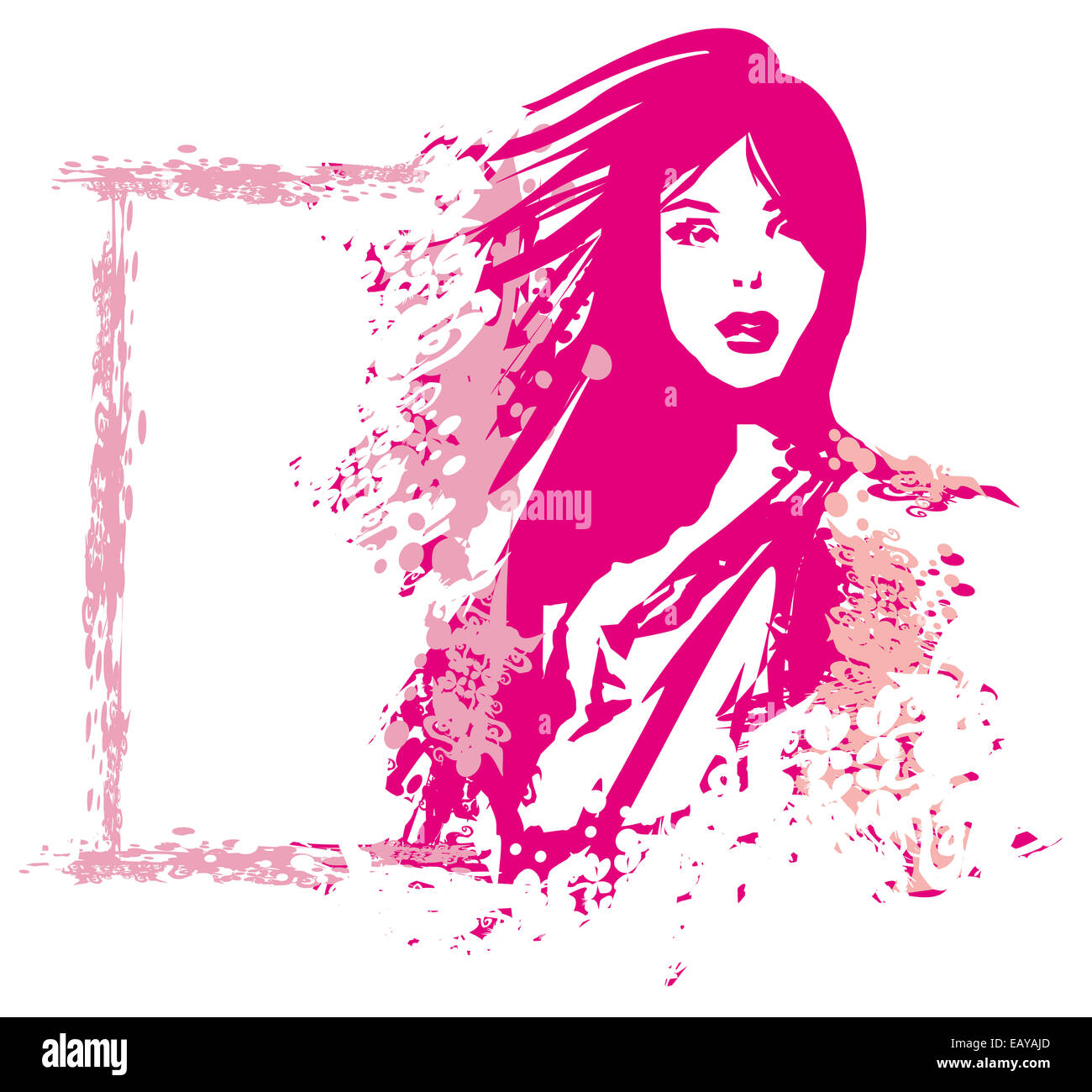 Abstract woman. Vector fashion illustration Stock Photo - Alamy