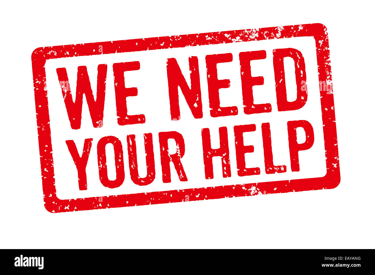 Red Stamp We Need Your Help Stock Photo Alamy