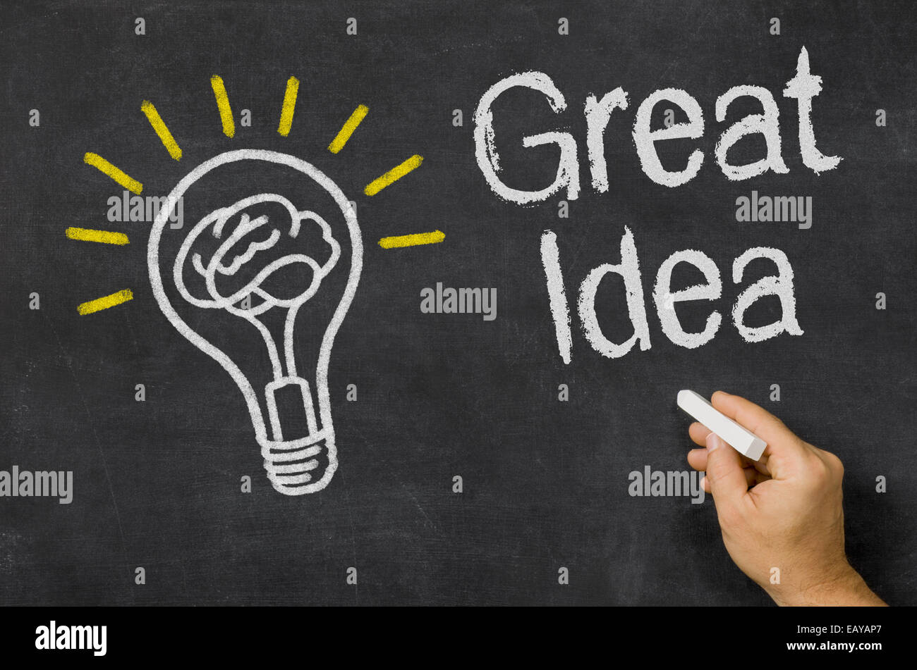 Word idea light bulb written hi-res stock photography and images - Alamy