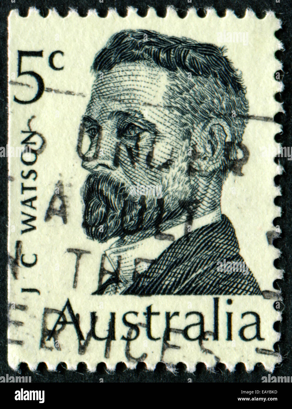 AUSTRALIA - CIRCA 1969:A Cancelled postage stamp from Australia ...