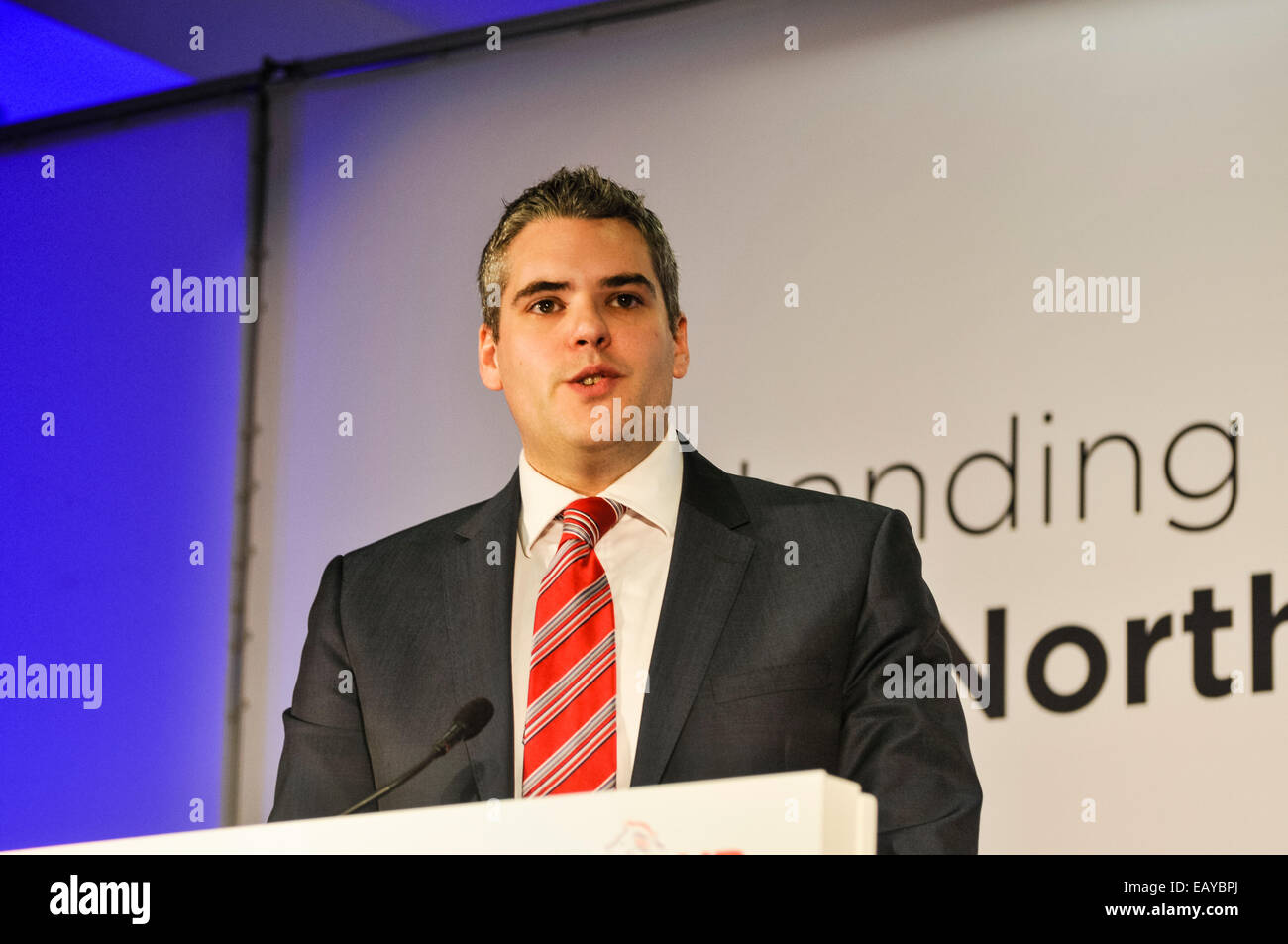 Belfast, Northern Ireland. 22nd Nov 2014. - Alderman Gavin Robinson ...