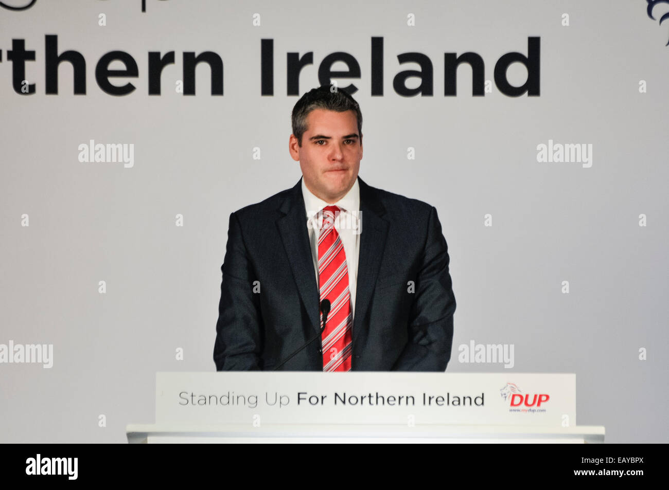 Belfast, Northern Ireland. 22nd Nov 2014. - Alderman Gavin Robinson ...