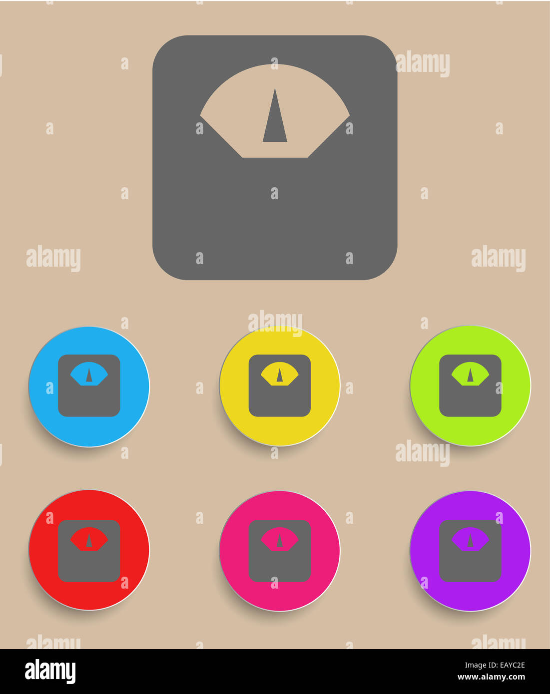 Scale icon with color variations, vector Stock Photo - Alamy