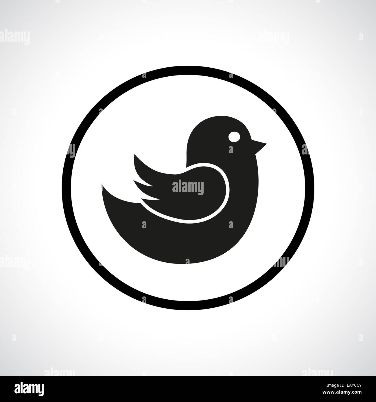 Black Twitter Icon Flat