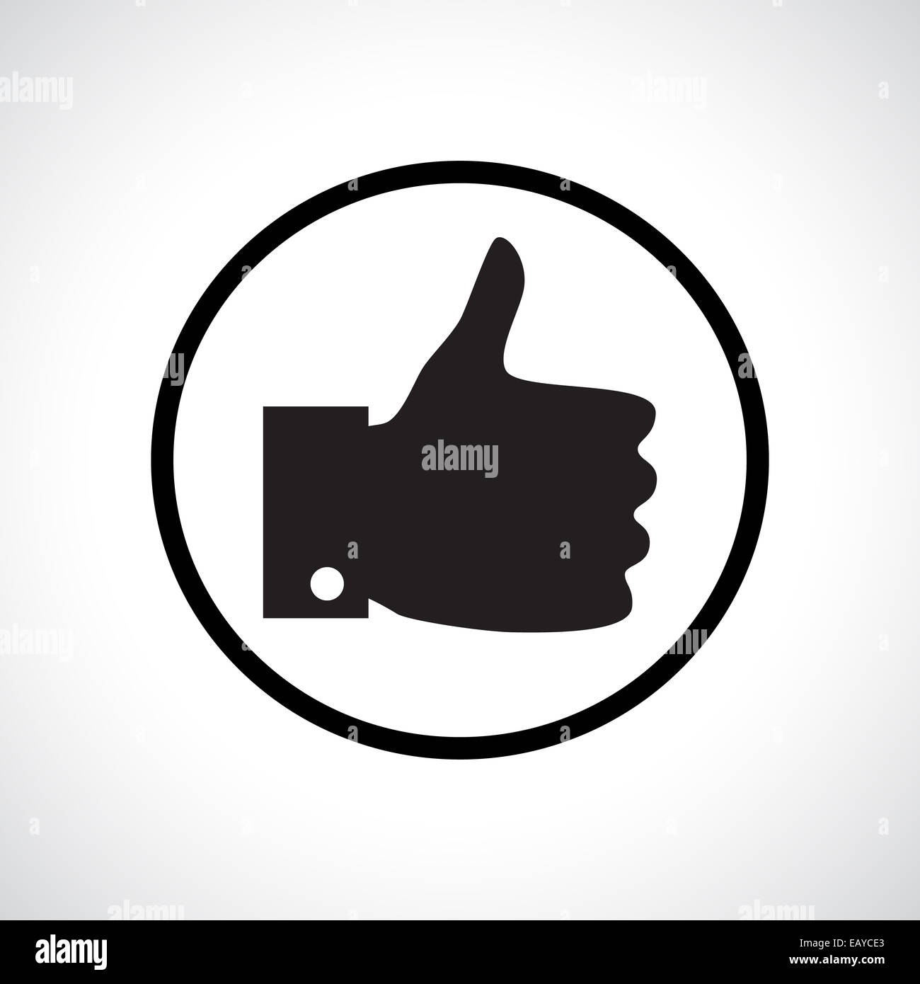 Thumb up icon. Black flat symbol with shadow. Approval concept Stock ...