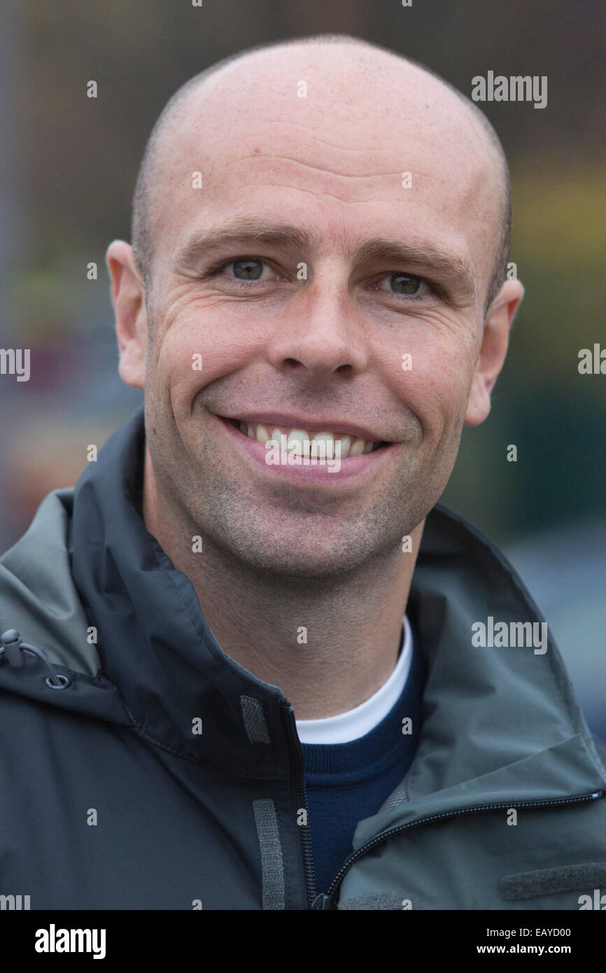 London, UK. 22 November 2014. Portrait of former decathlete Dean Macey ...