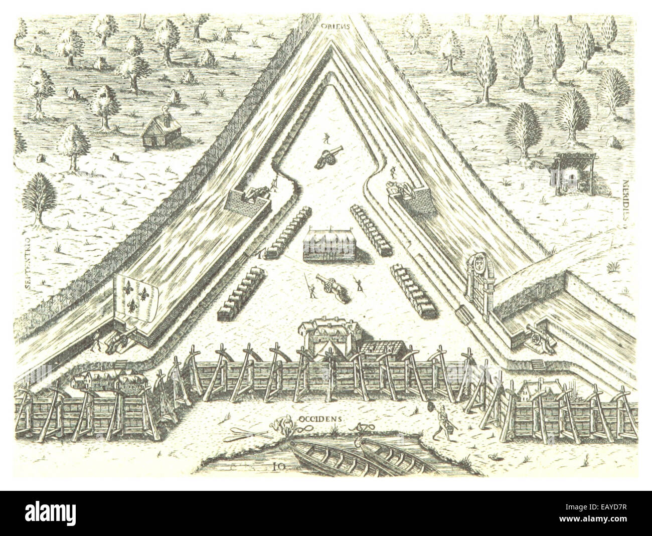 This illustration from REYNOLDS(1885) p044 depicts the Spanish Fort at ...