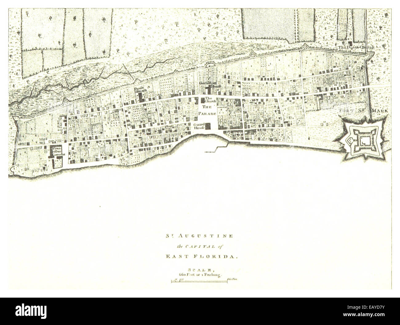 This 1885 illustration by Reynolds depicts St. Augustine, Florida ...
