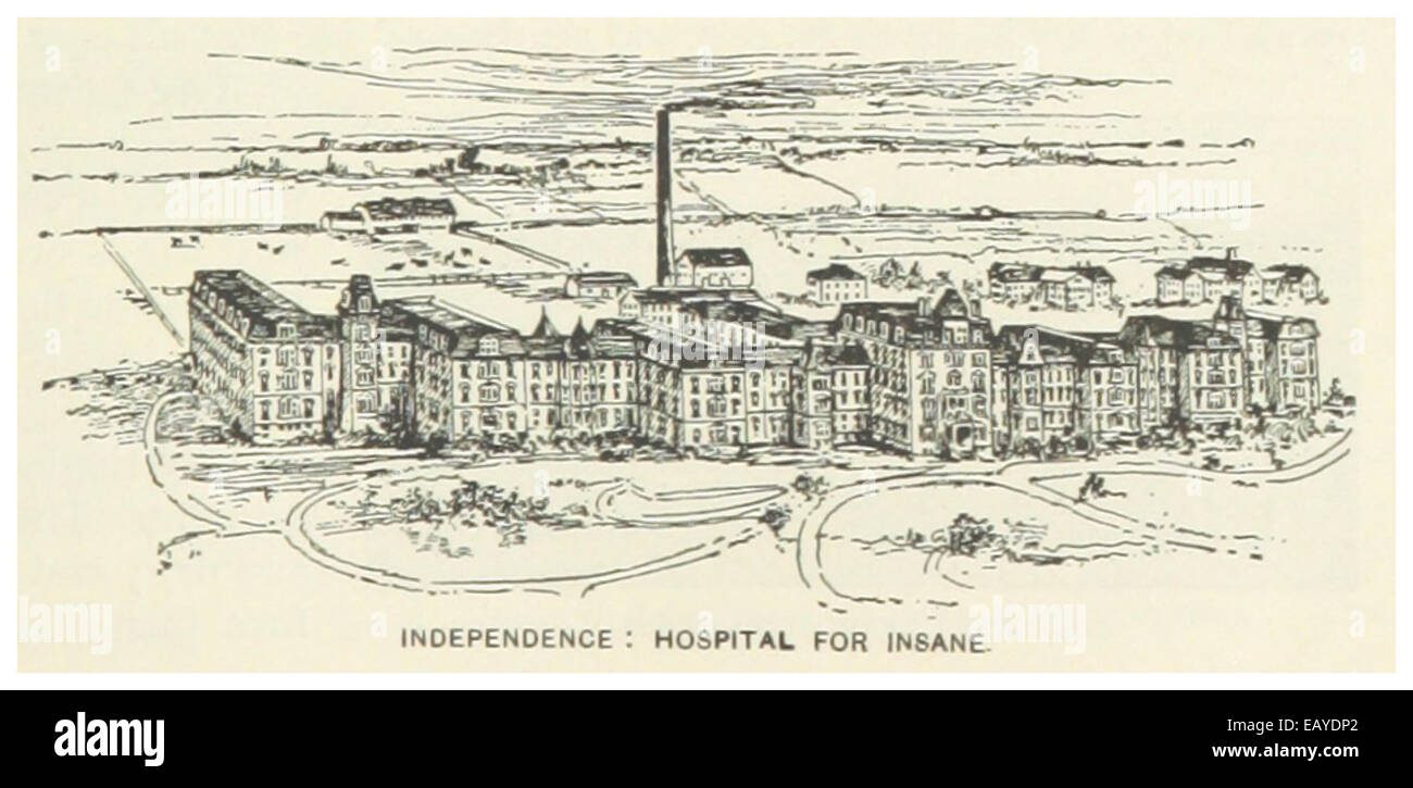 An 1891 map from *US-IA* depicting the Hospital for Insane in ...