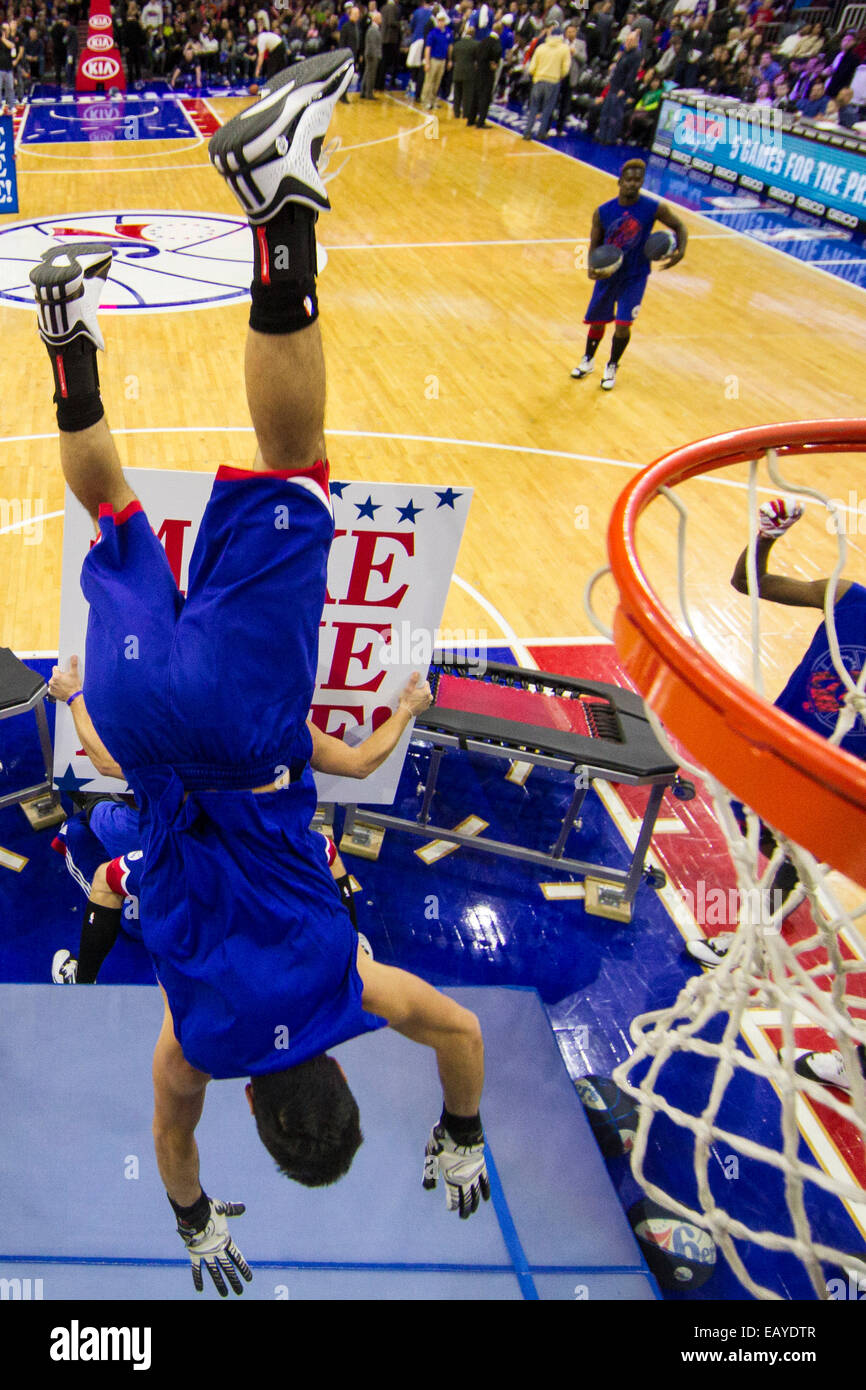 Philadelphia, USA. November 21, 2014. Philadelphia 76ers Flight Squad ...