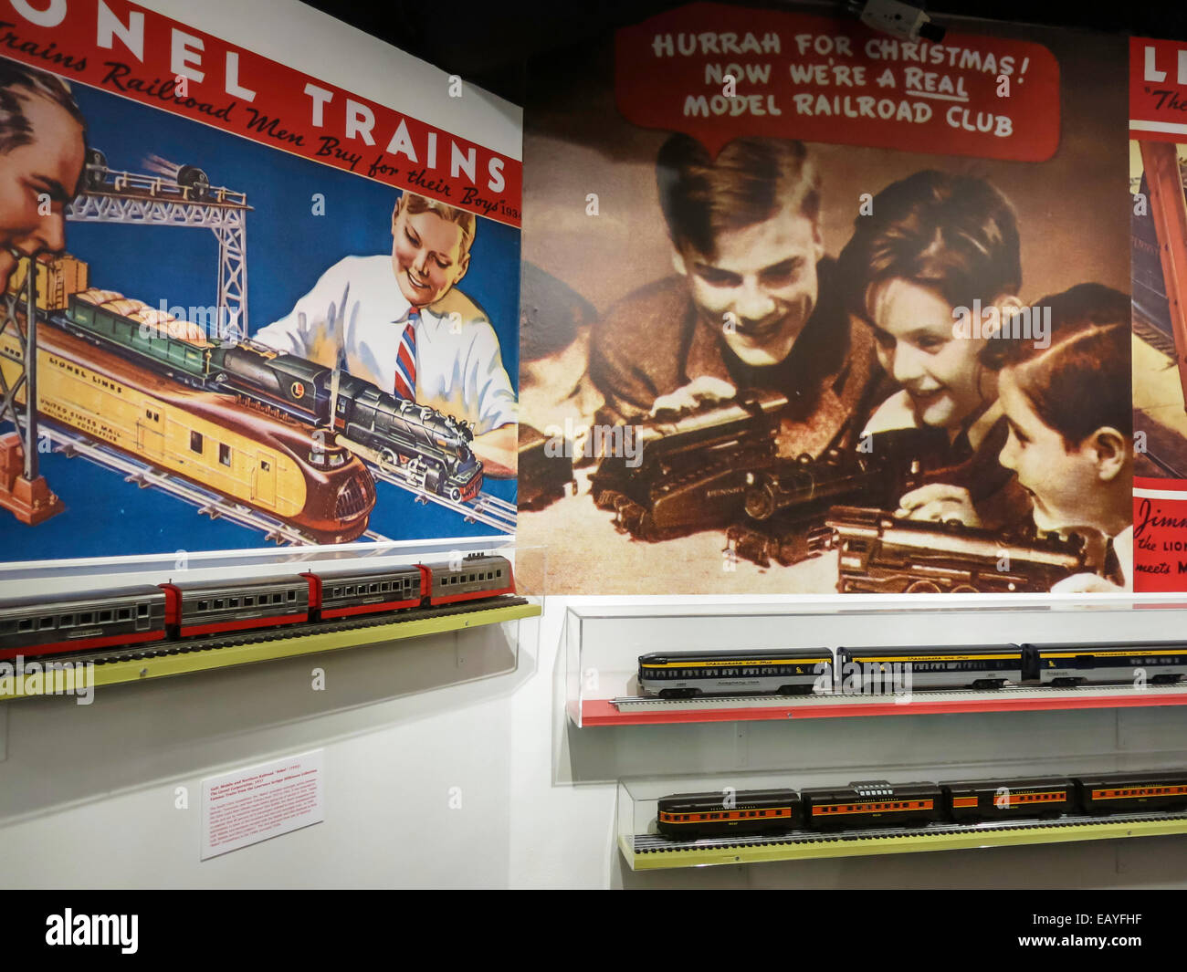 Vintage toy train ad hi-res stock photography and images - Alamy