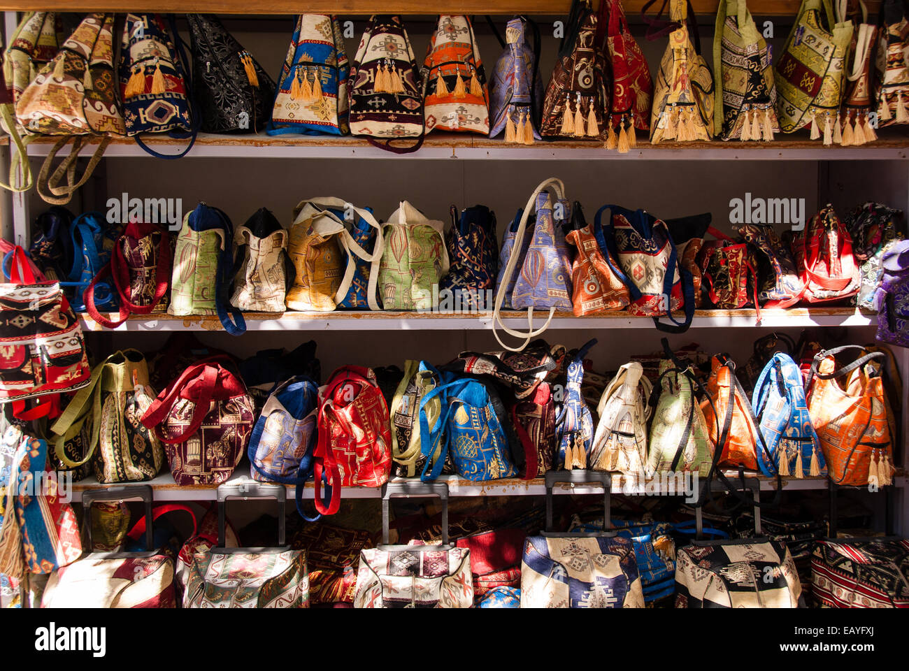 Handbags for sale in the Grand Bazaar Istanbul Turkey Stock Photo - Alamy