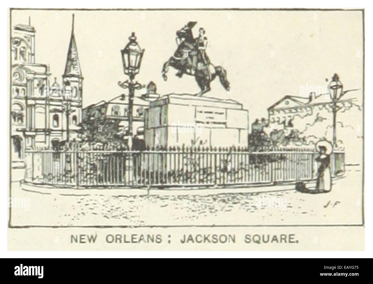 US-LA(1891) p298 NEW ORLEANS, JACKSON SQUARE Stock Photo - Alamy