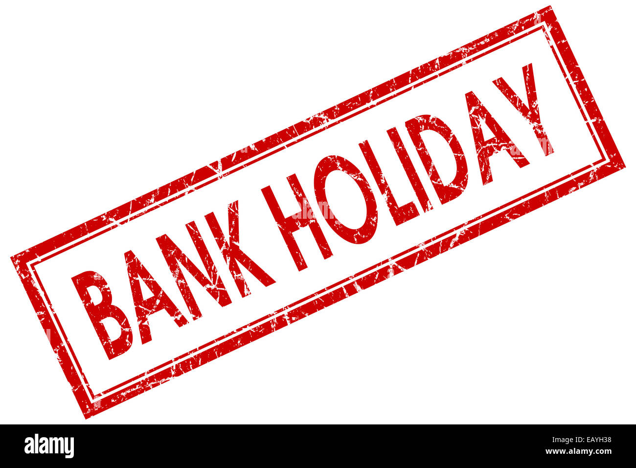 bank holiday red square stamp isolated on white background Stock Photo ...