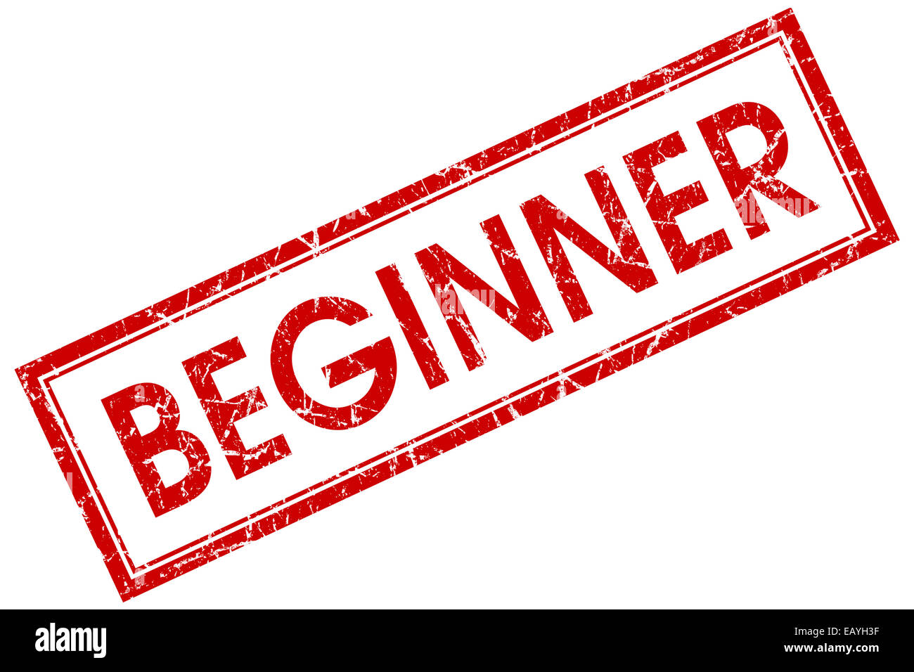 beginner red square stamp isolated on white background Stock Photo - Alamy