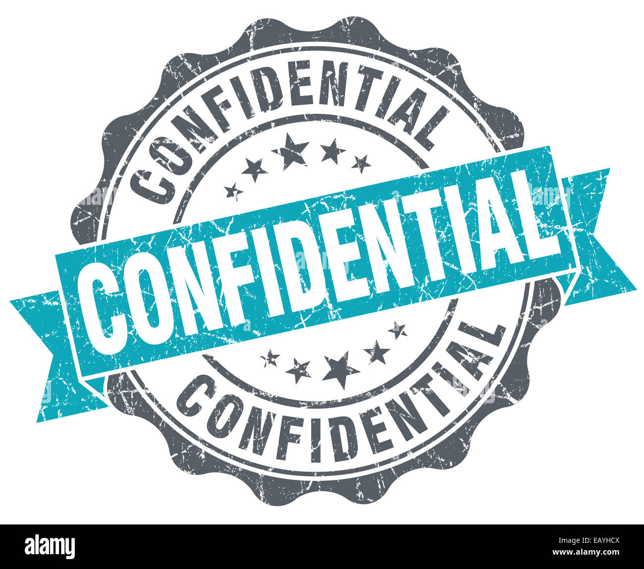 Confidential blue grunge retro style isolated seal Stock Photo - Alamy