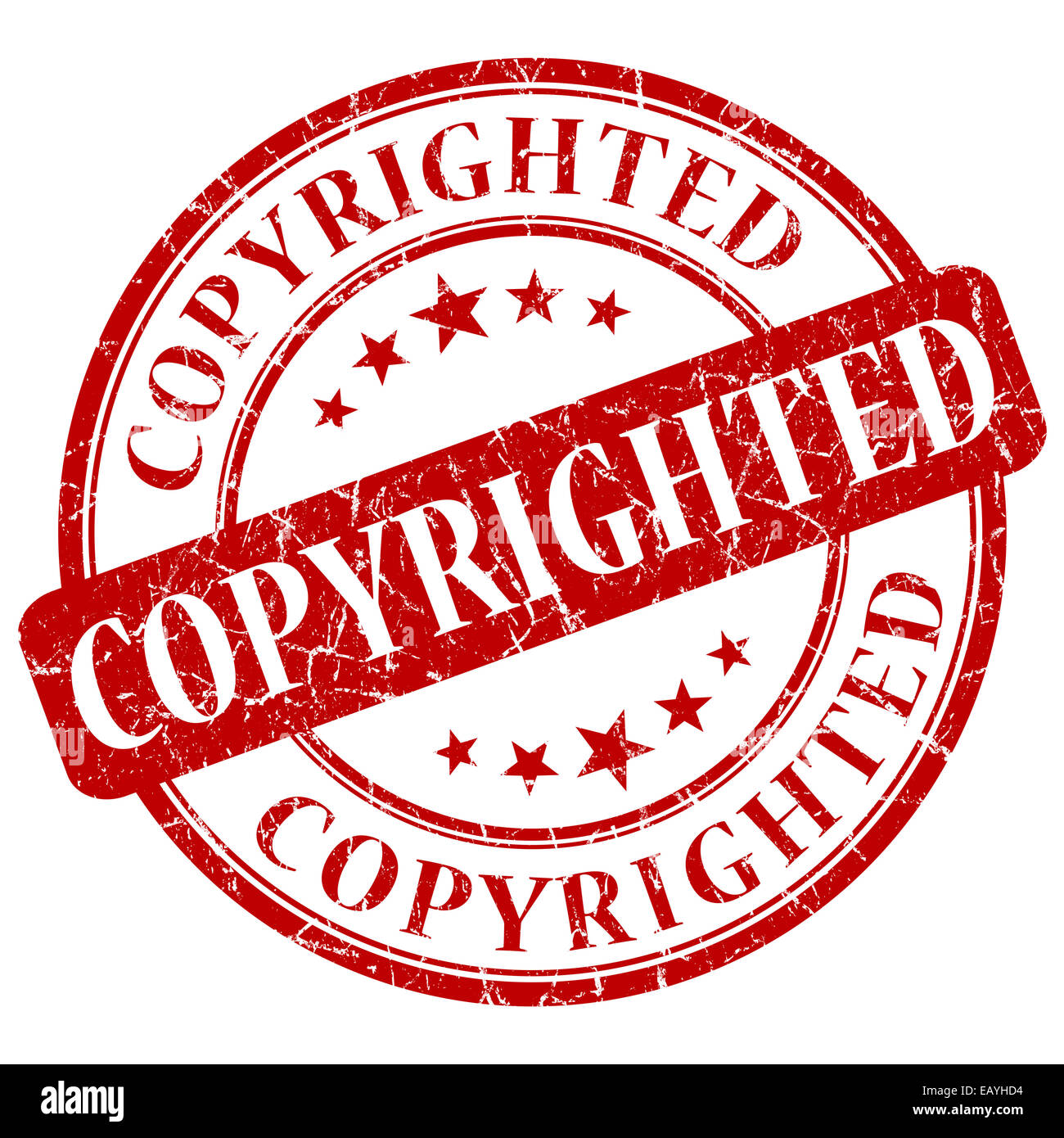 COPYRIGHTED red stamp Stock Photo - Alamy