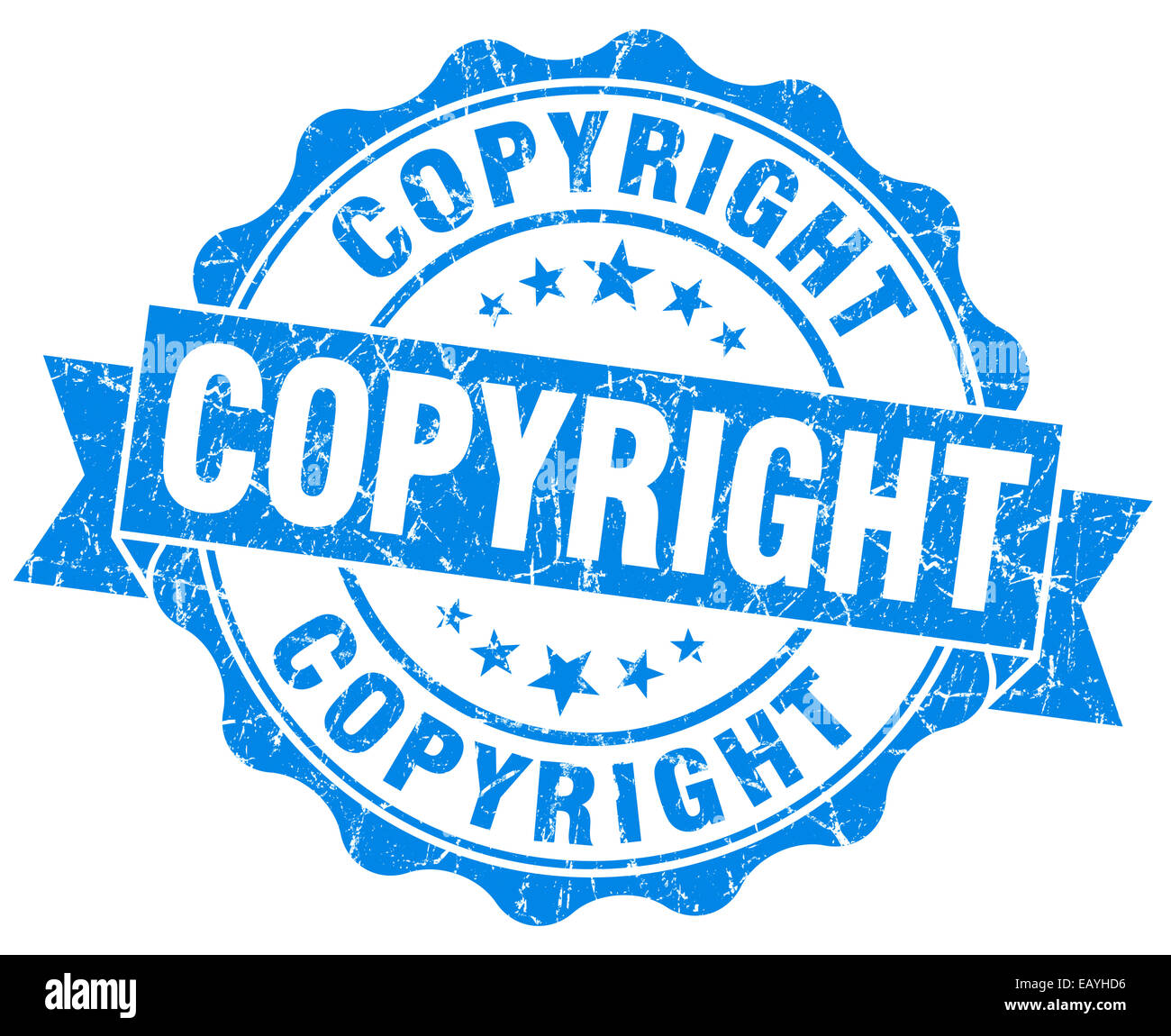 copyright blue grunge stamp Stock Photo - Alamy