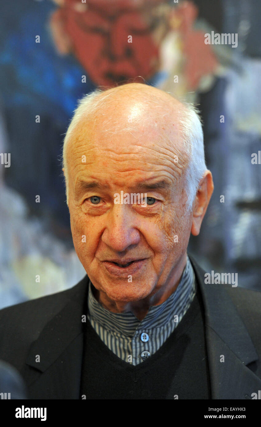 Dresden, Germany. 22nd Nov, 2014. Actor Armin Mueller-Stahl in front of ...
