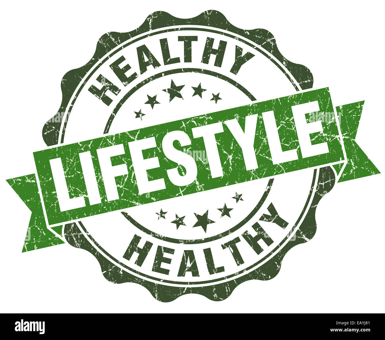 Healthy lifestyle green grunge retro vintage isolated seal Stock Photo ...
