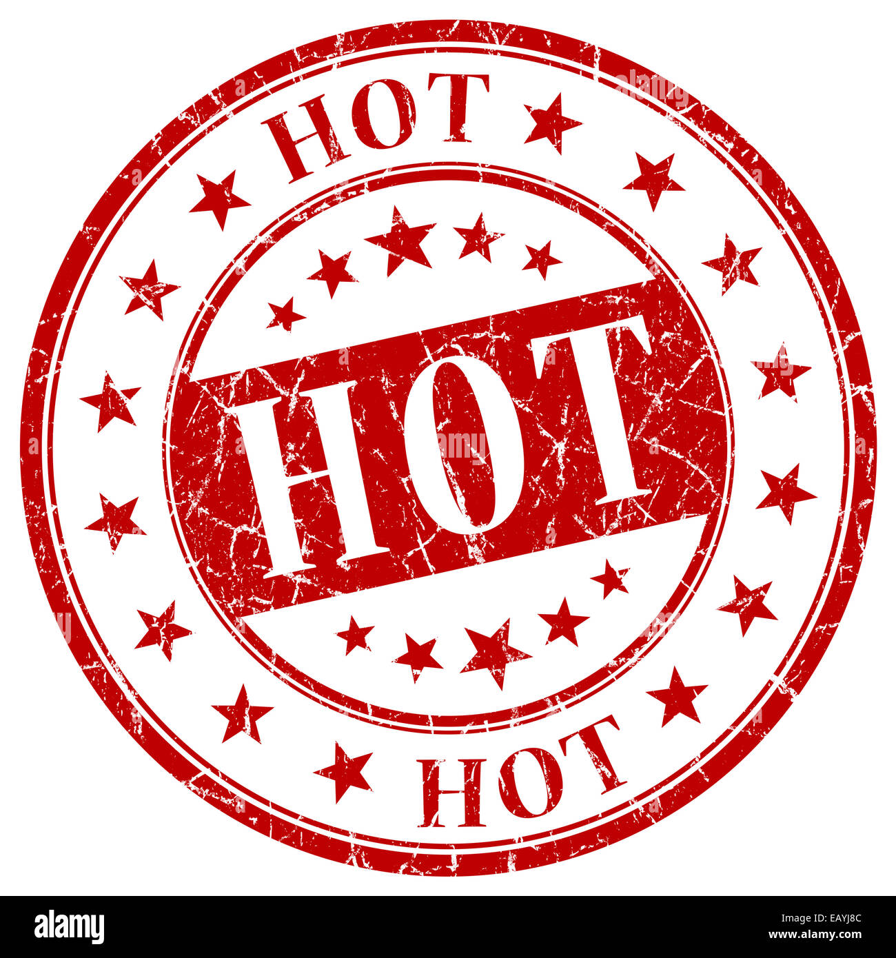 Hot red stamp Stock Photo - Alamy