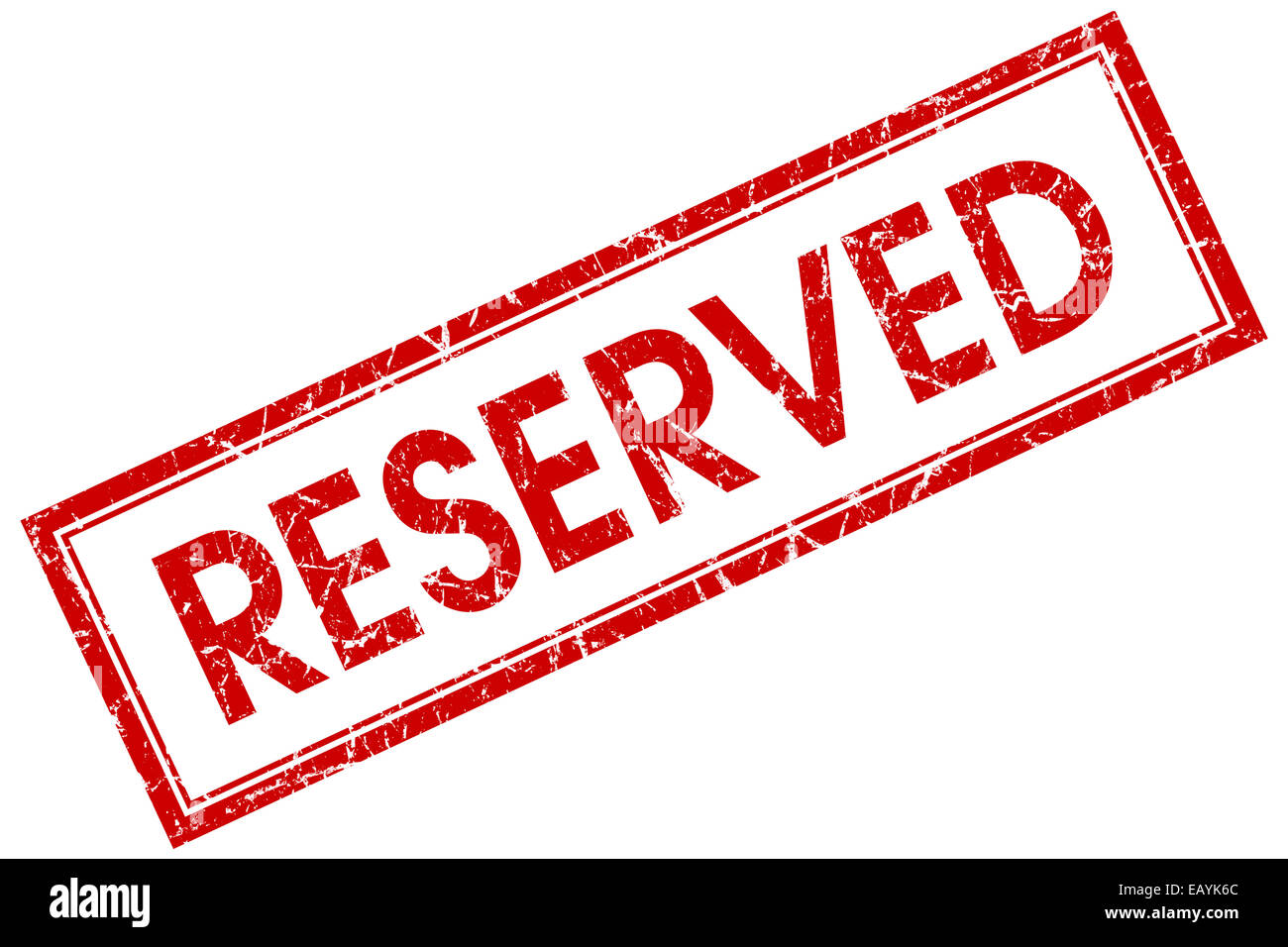 reserved square red grunge stamp Stock Photo - Alamy