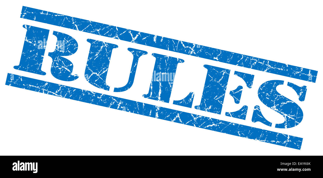 rules blue square grunge textured isolated stamp Stock Photo - Alamy