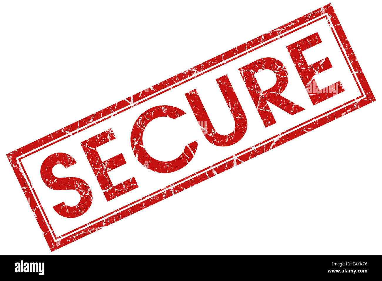 secure red square stamp Stock Photo - Alamy