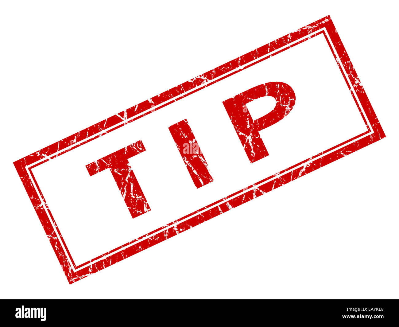 Tip red square grungy stamp isolated on white background Stock Photo ...