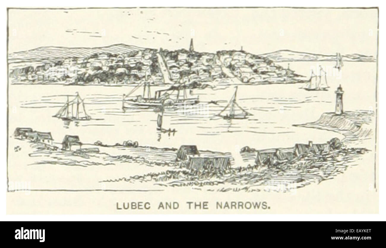 This image from 1891 features Lubec and the Narrows, a region in Maine ...