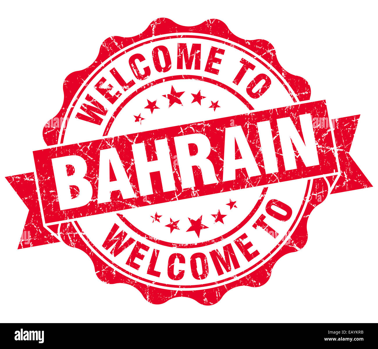 Welcome to Bahrain red grungy vintage isolated seal Stock Photo - Alamy