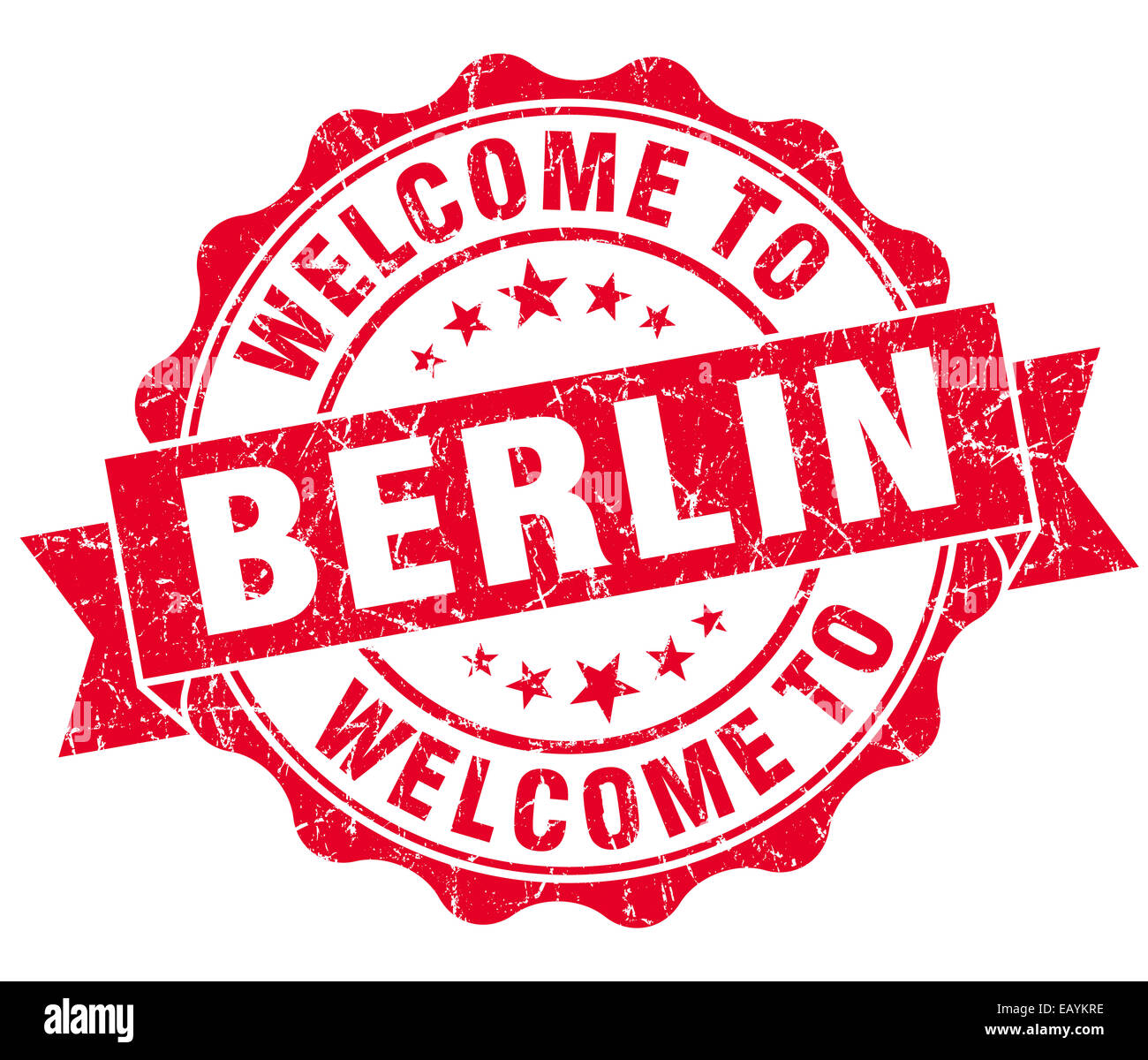 welcome to Berlin red vintage isolated seal Stock Photo - Alamy