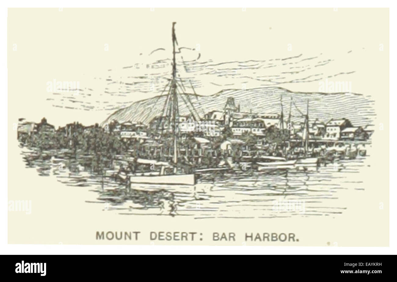 Bar harbor map hi-res stock photography and images - Alamy