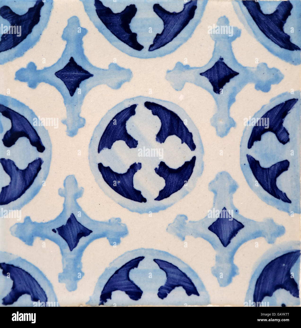 Detail of the traditional tiles (azulejos) from facade of old house in ...