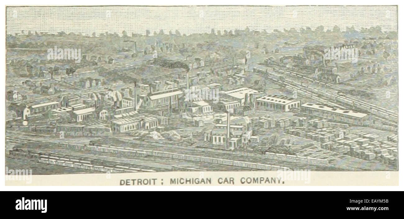An 1891 illustration from Detroit, showing the Michigan Car Company ...