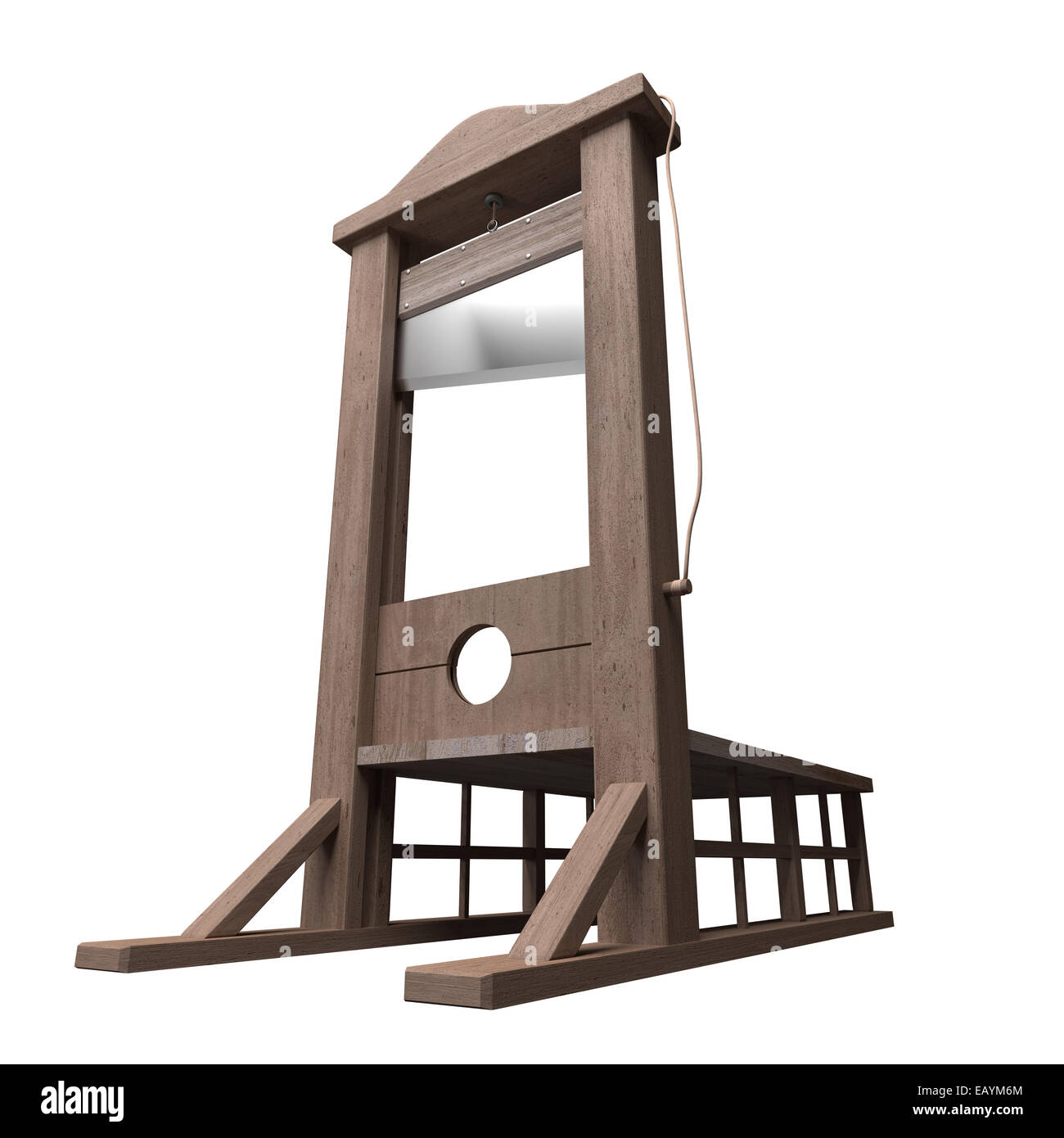 3d rendering of a guillotine, a dead instrument Stock Photo - Alamy
