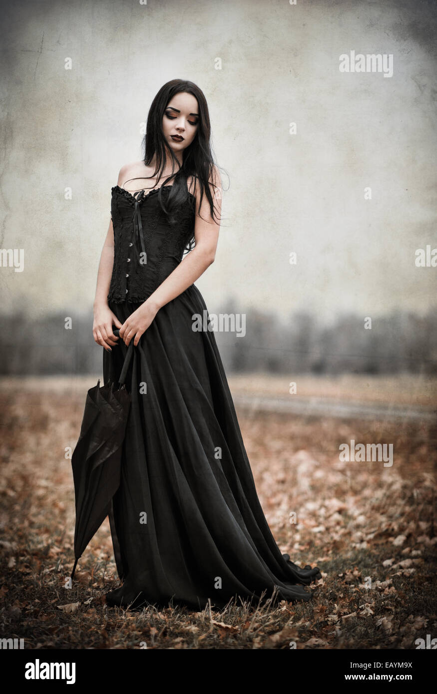 Goth girl skirt hi-res stock photography and images - Alamy
