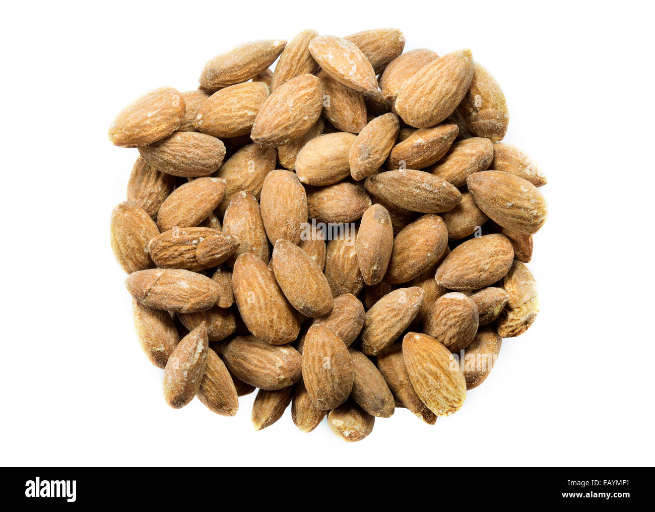Almond round white background hi-res stock photography and images - Alamy