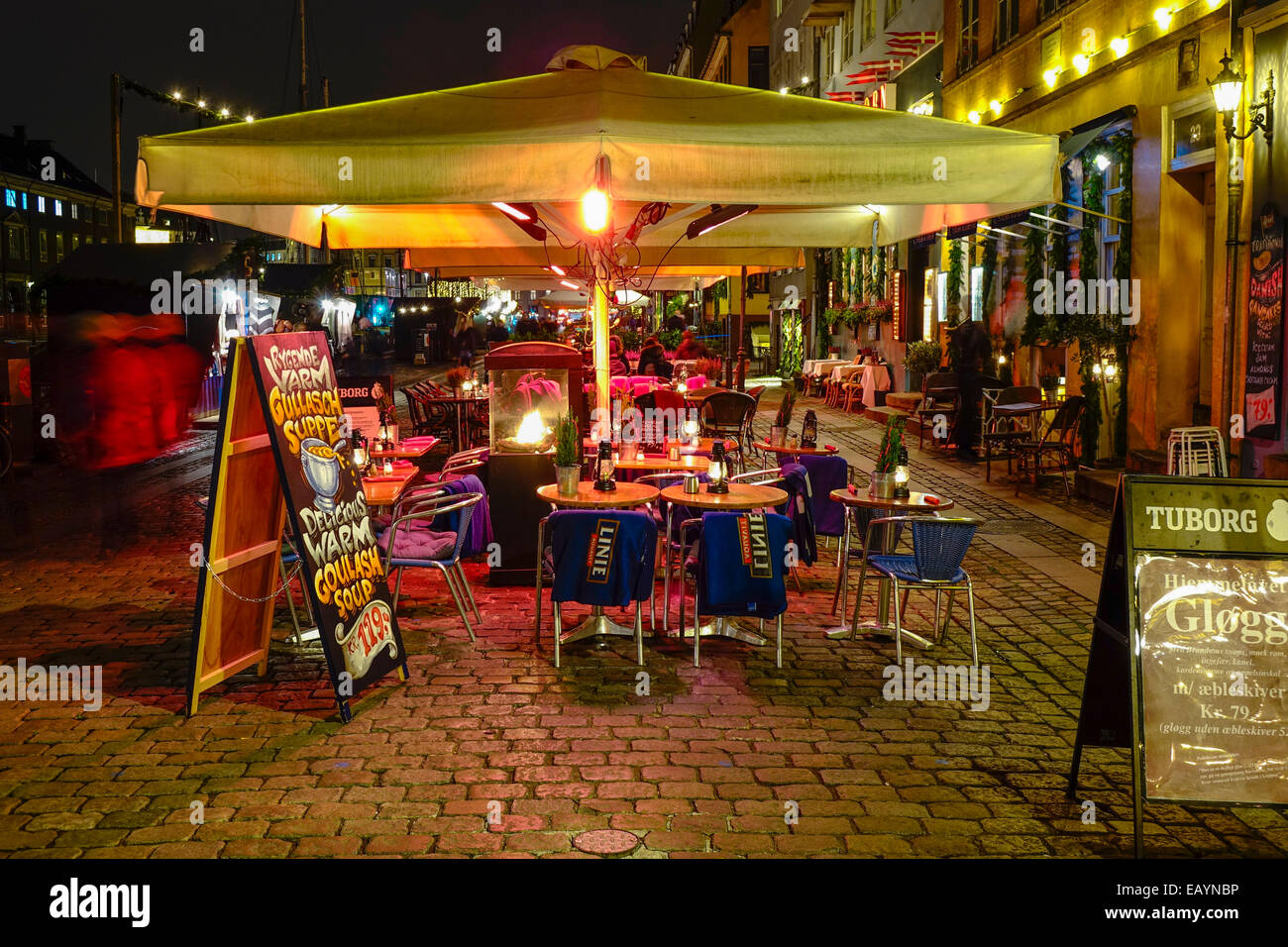 Nyhavn at night, Copenhagen, Denmark, Europe Stock Photo - Alamy