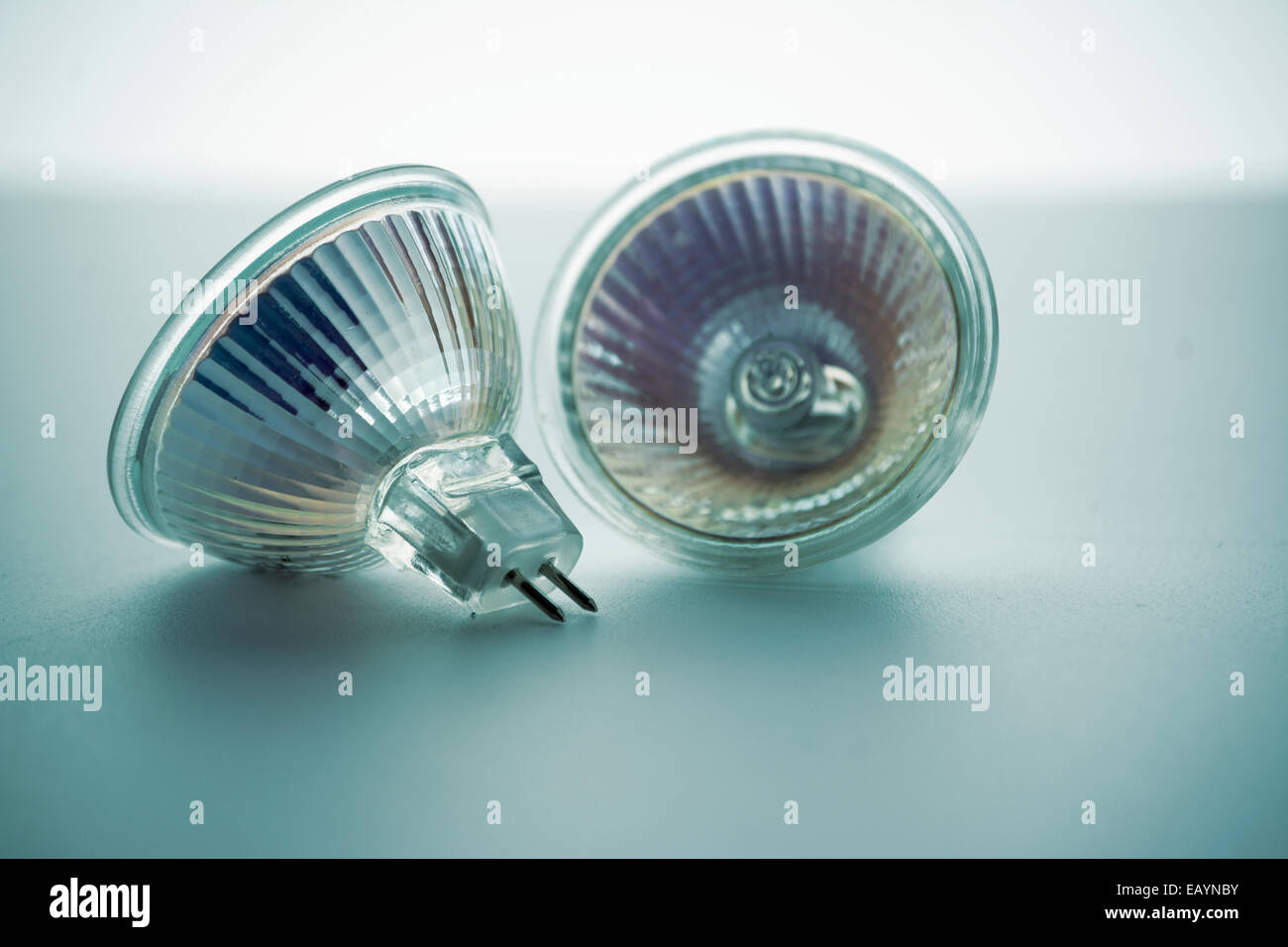 two light-emitting diode lamps, in blue tone Stock Photo - Alamy