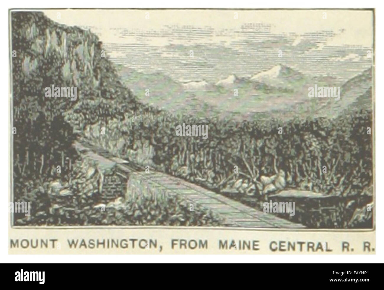 This 1891 illustration depicts Mount Washington as viewed from the ...