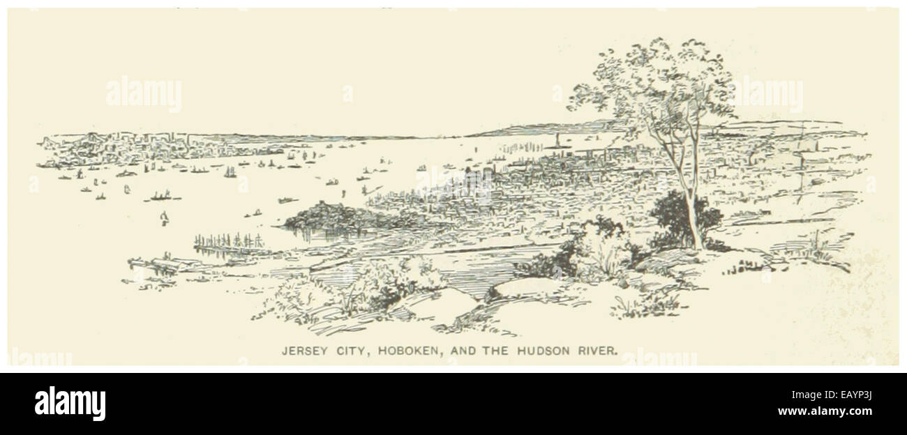 This 1891 map shows Jersey City, Hoboken, and the Hudson River ...