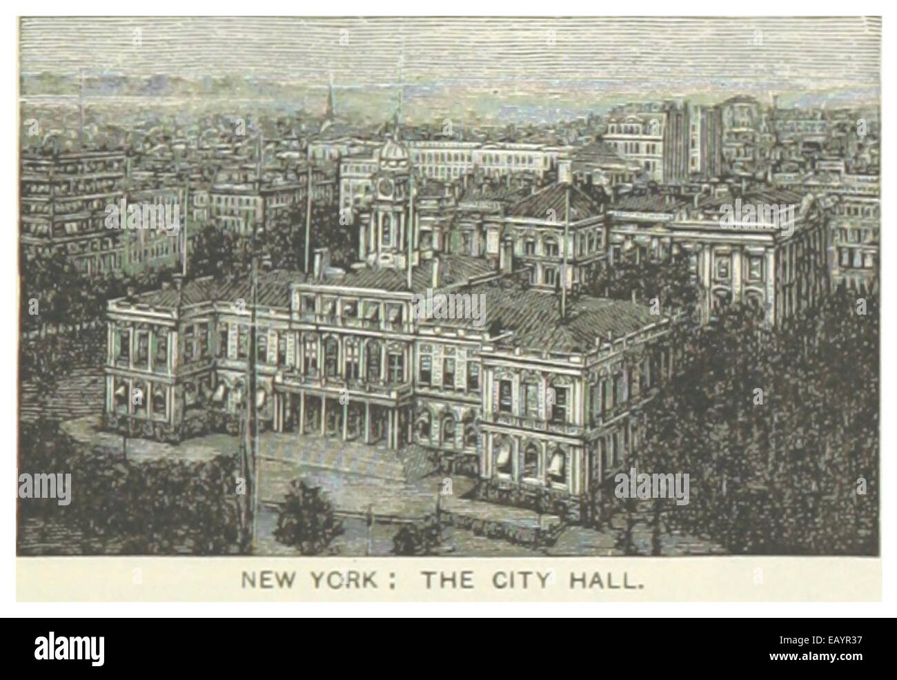 This 1891 illustration shows New York City's City Hall, one of the most ...