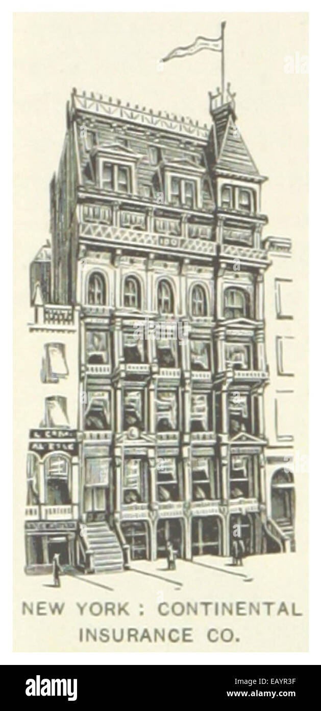 This 1891 illustration depicts the Continental Insurance Company ...