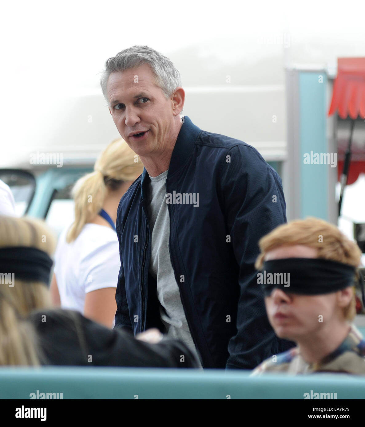 Gary Lineker pictured filming new Walkers Ad on the South Bank ...