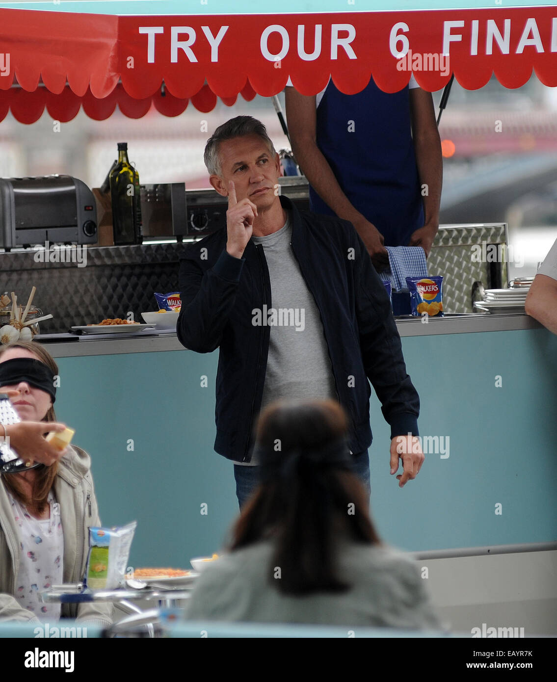 Gary Lineker pictured filming new Walkers Ad on the South Bank ...